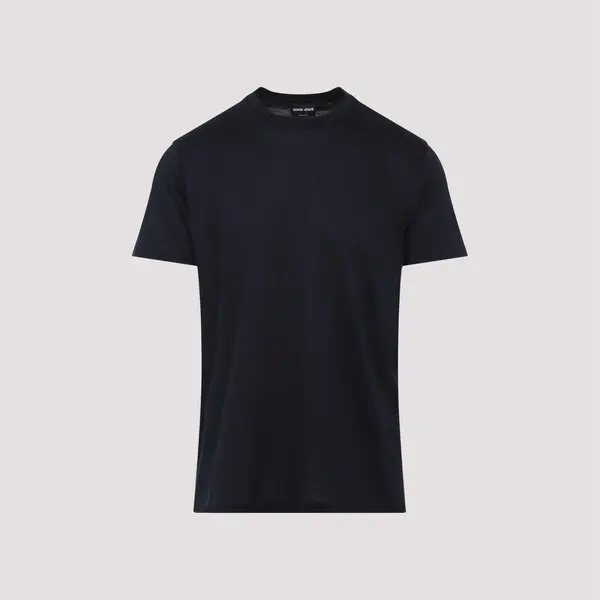 Giorgio Armani S Silk-blend T-shirt - Blue