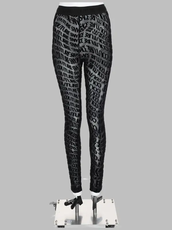 Versace Logo Jacquard Stretch Slim-leg Trousers