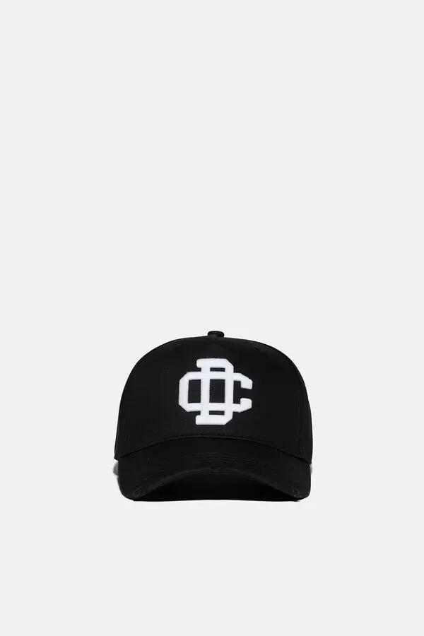 Dsquared2 Dc Embroidered Logo Baseball Cap - Black