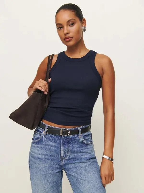REFORMATION Tasha Tank Top - Blue