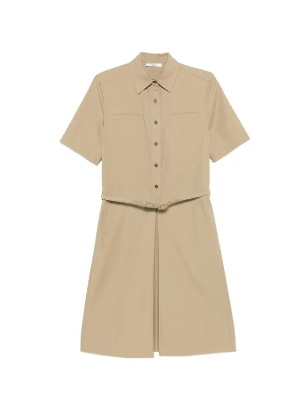 Fendi Cotton Shirt Dress With Belt