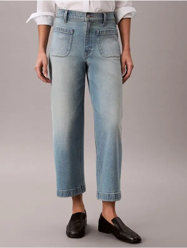 Calvin Klein Marcy Wide Leg Denim Pants - Maverick Blue