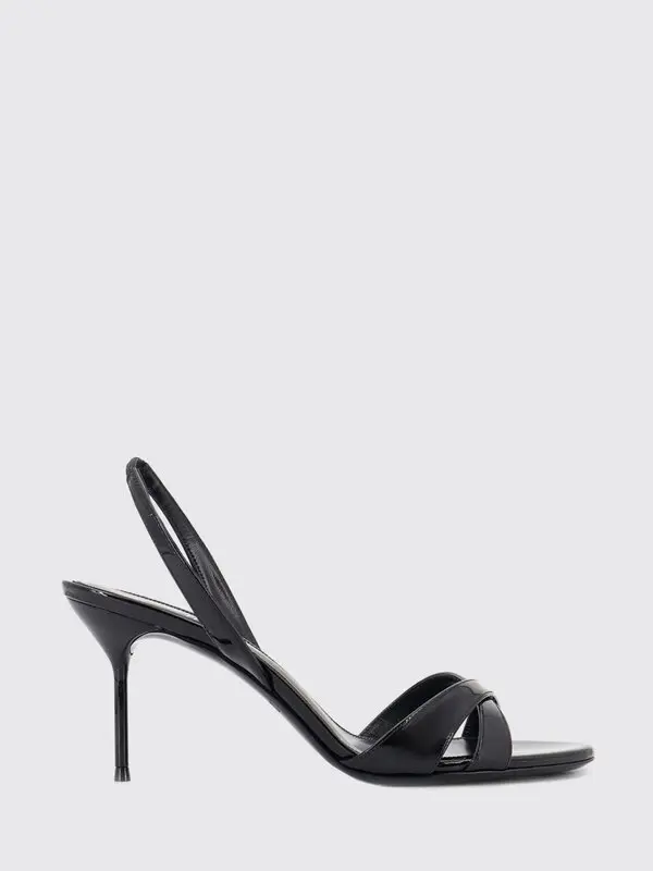 Paris Texas Lidia Patent Leather Mid-heel Slingback Sandals