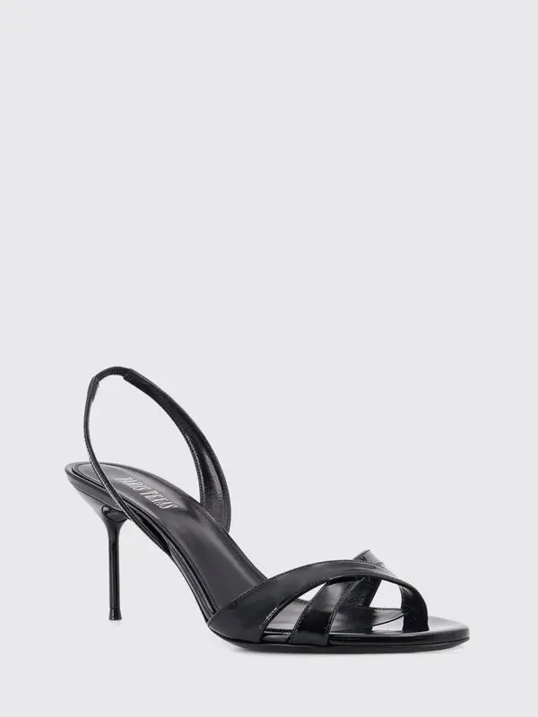 Paris Texas Lidia Patent Leather Mid-heel Slingback Sandals