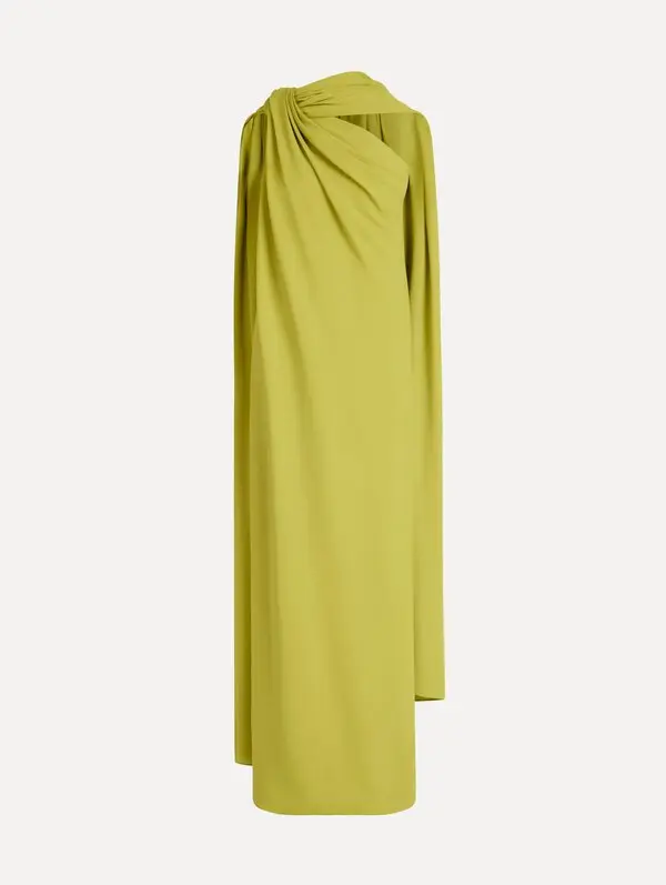 Oscar De La Renta Draped Georgette Caftan