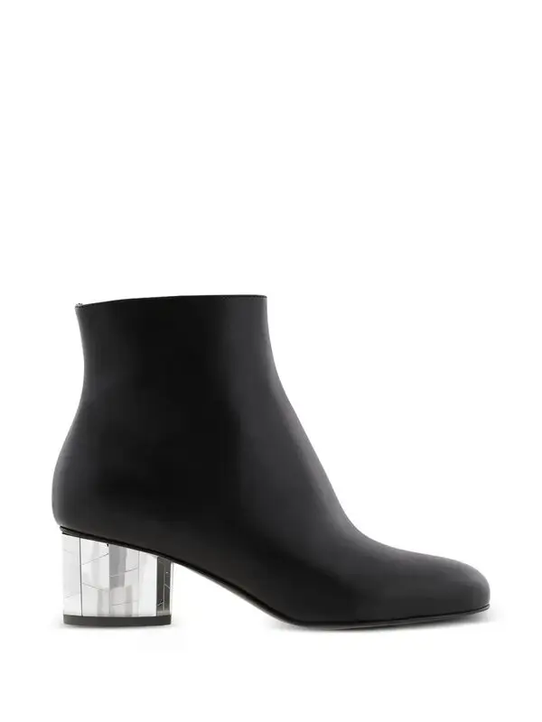 FERRAGAMO Block Heel Ankle Boots - Black