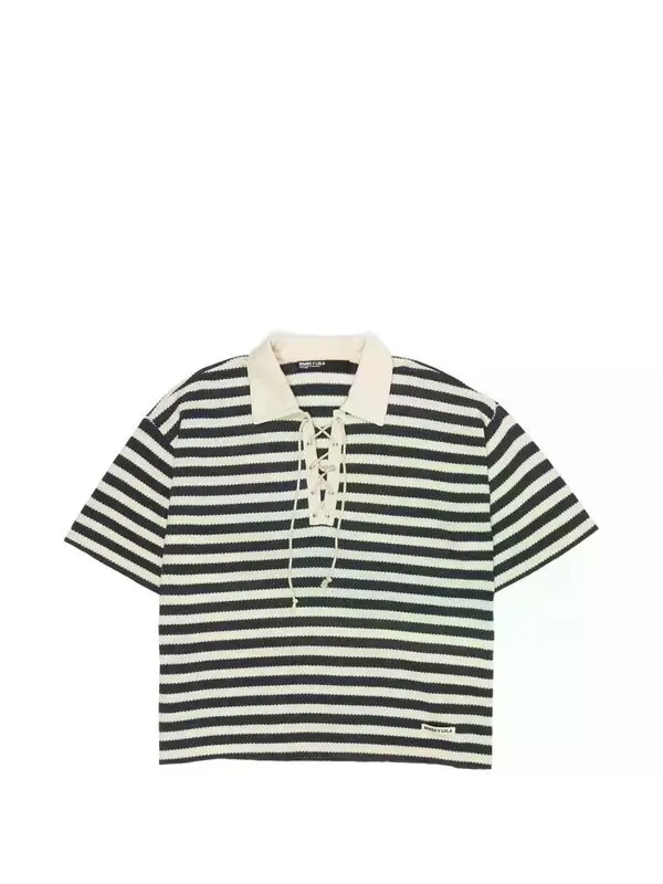 Bimba Y Lola Striped Adjustable Crew Neck T-shirt
