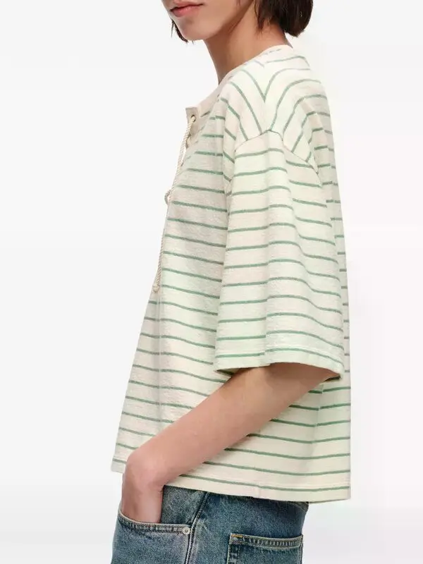 Bimba Y Lola Striped Adjustable Crew Neck T-shirt