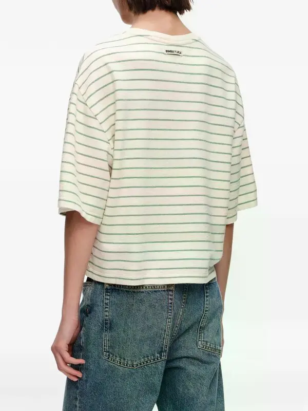 Bimba Y Lola Striped Adjustable Crew Neck T-shirt