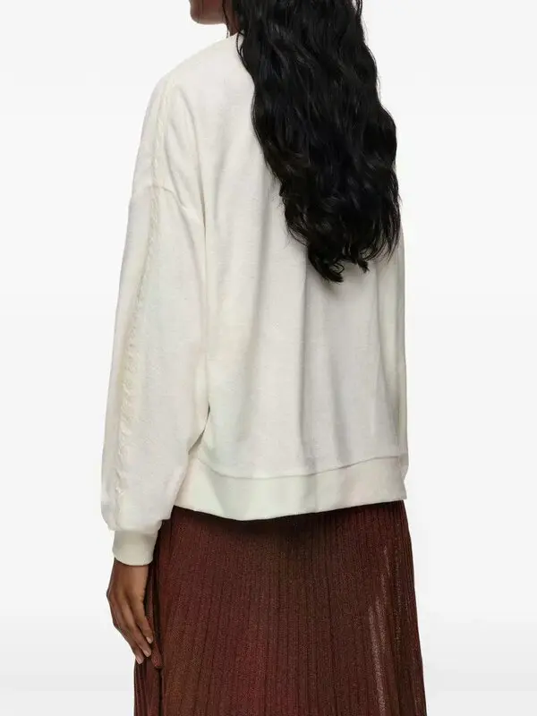 Bimba Y Lola Toweling V-neck Sweatshirt