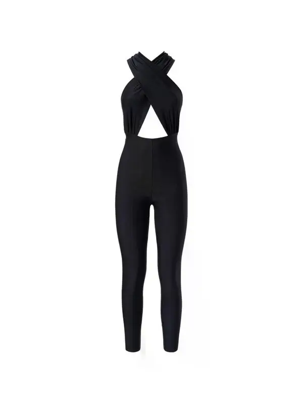 Andamane Halterneck Cut-out Jumpsuit - Black