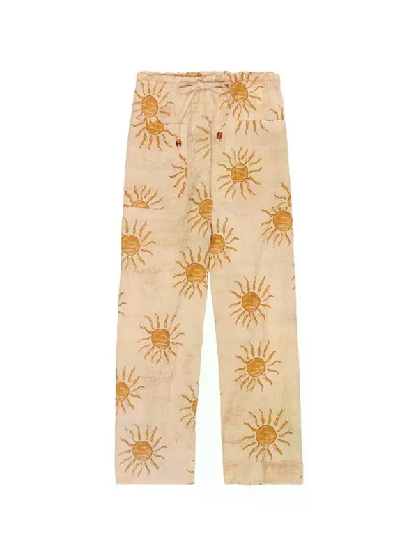 Bimba Y Lola Bimba The South Textured Cotton Jogger Trousers - Neutrals