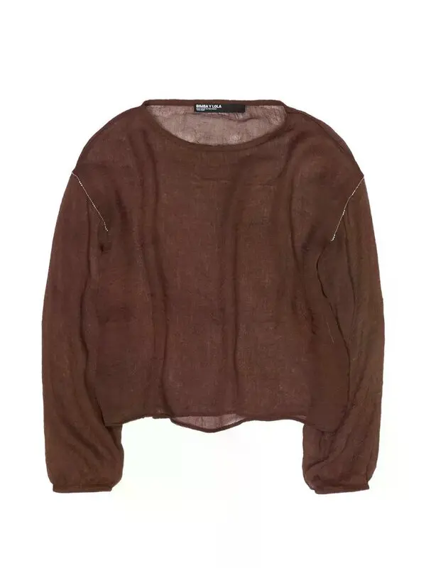 Bimba Y Lola Boxy Sweater With Metallic Beads
