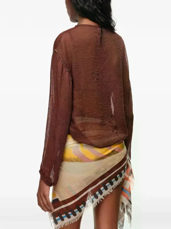 Bimba Y Lola Boxy Sweater With Metallic Beads