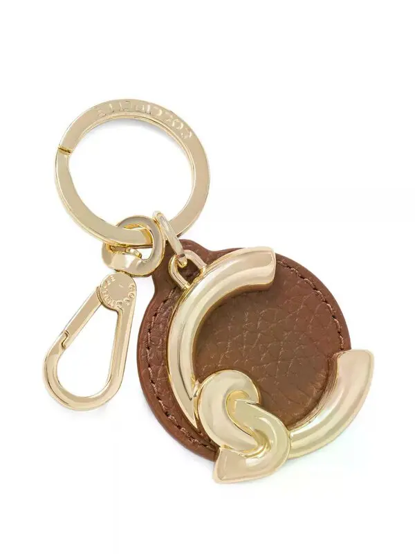 COCCINELLE C-me Logo-plaque Pebbled Keyring