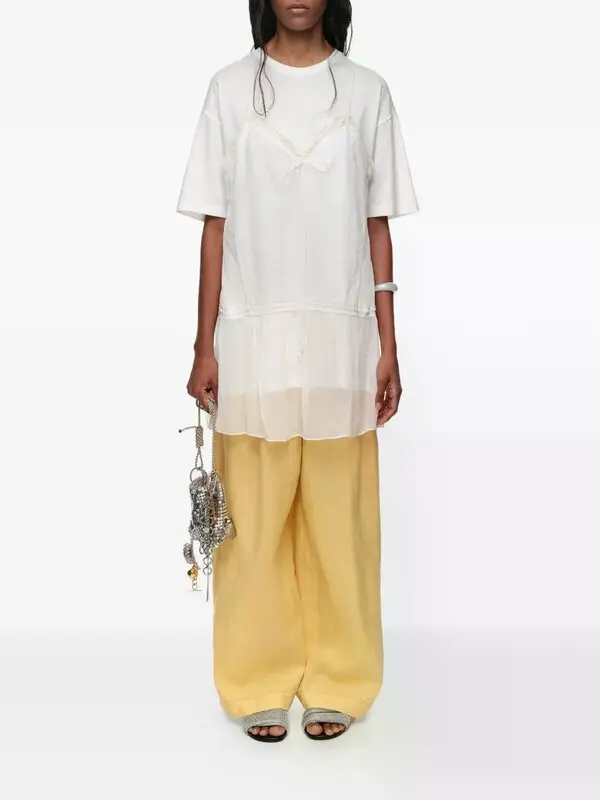 Bimba Y Lola Ivory Fluid Layer T-shirt Top