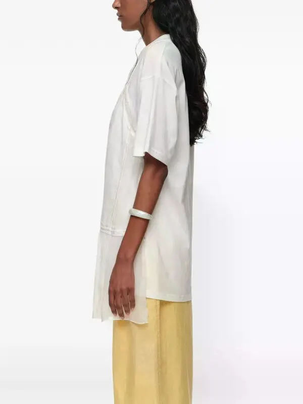 Bimba Y Lola Ivory Fluid Layer T-shirt Top