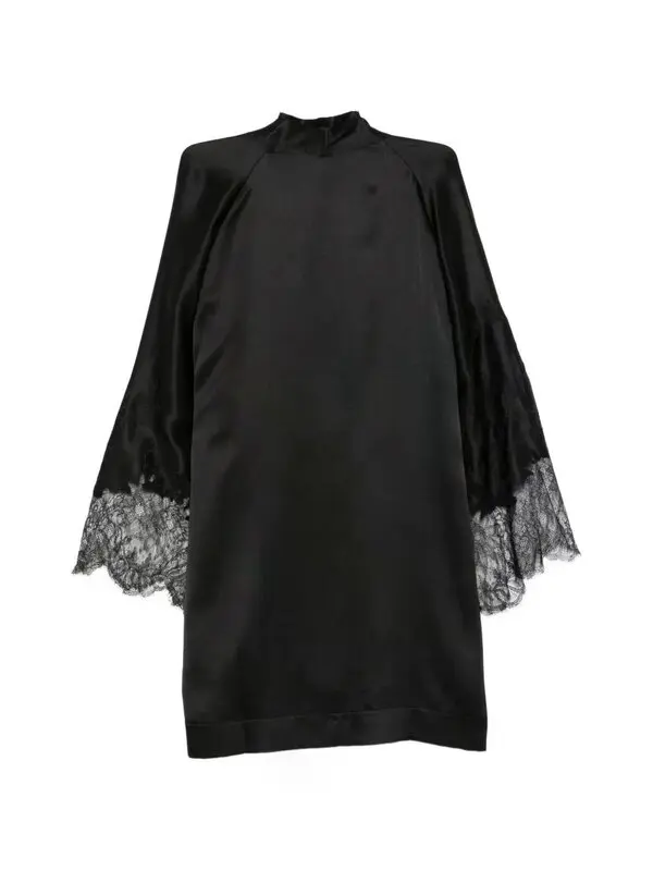Carine Gilson Lace-trim Silk Kimono