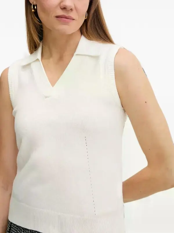 Dkny V-neck Knitted Vest