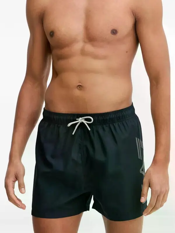 EA7 Logo-print Drawstring Swim Shorts