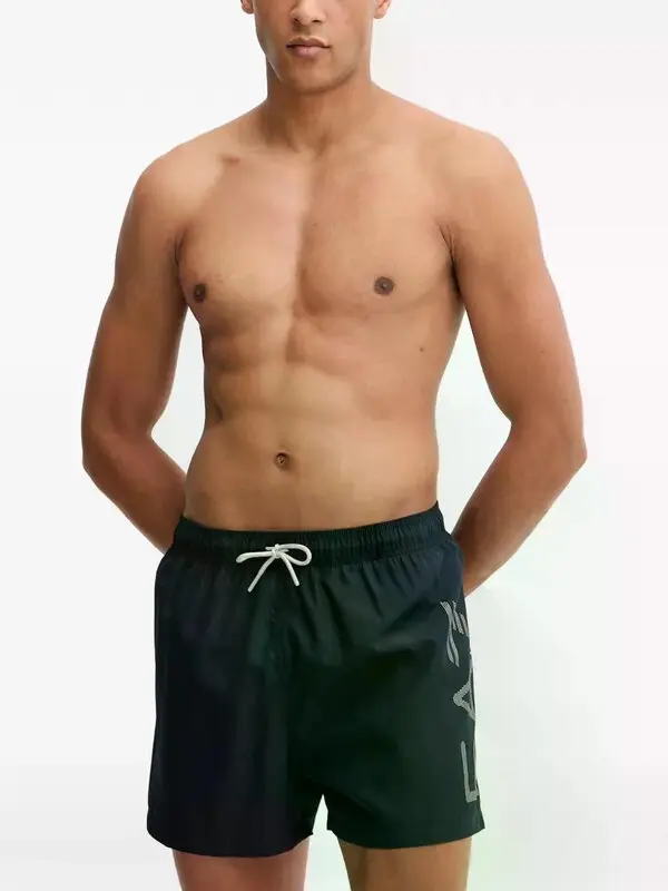 EA7 Logo-print Drawstring Swim Shorts