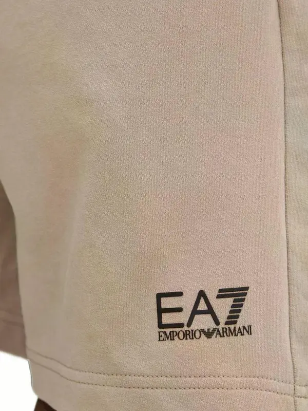 EA7 Logo-print Elasticated-waist Shorts