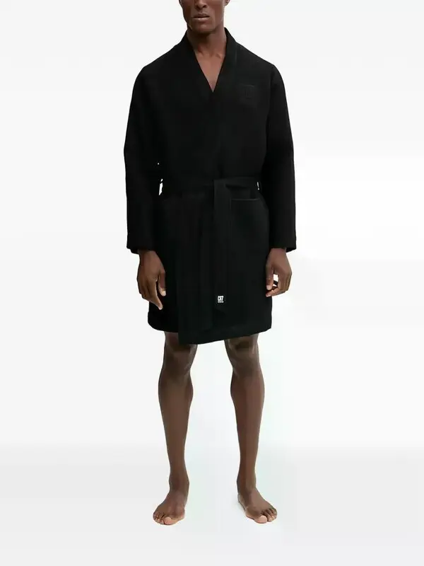 CR7 CRISTIANO RONALDO Waffle-knit Belted Dressing Gown