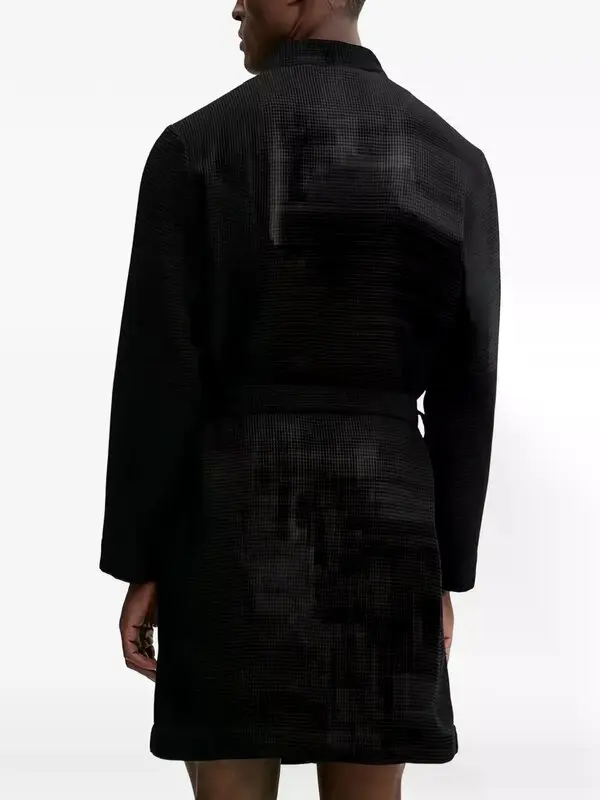 CR7 CRISTIANO RONALDO Waffle-knit Belted Dressing Gown