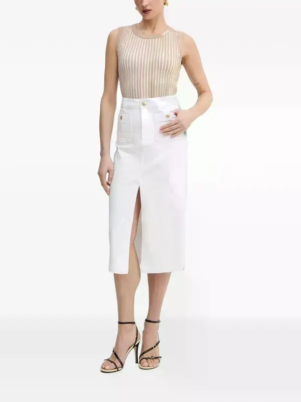 Liu Jo Striped Button Tank Top
