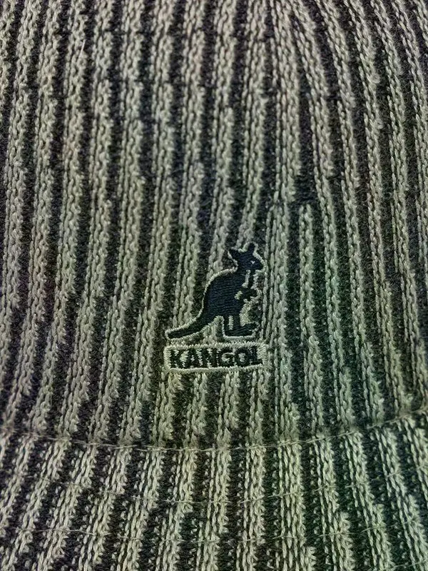 KANGOL Logo-appliqué Striped Bucket Hat