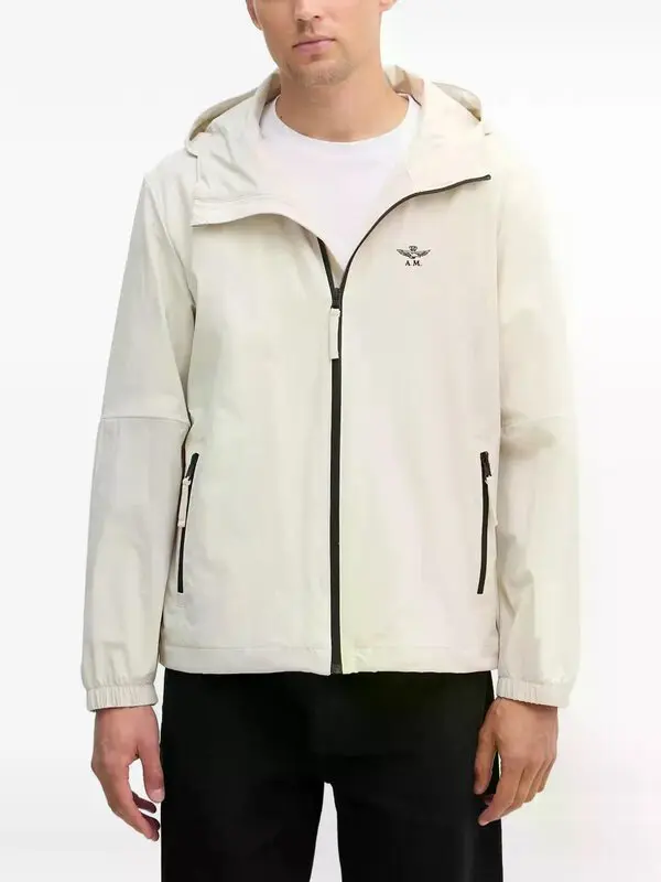 AERONAUTICA MILITARE Logo-embroidered Hooded Jacket