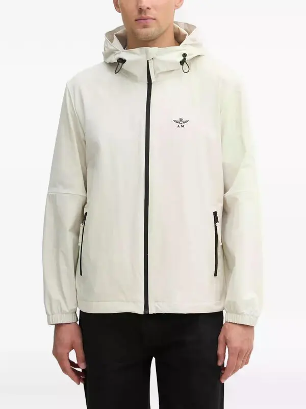 AERONAUTICA MILITARE Logo-embroidered Hooded Jacket