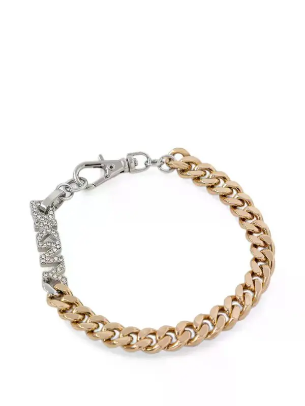 Dkny Paula Logo Plaque Curb Chain Bracelet