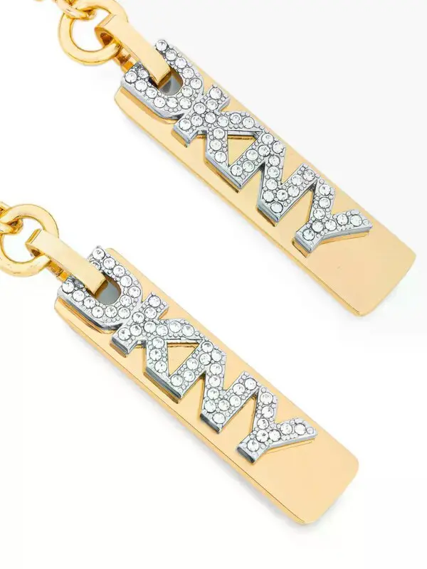 Dkny Paula Logo-plaque Drop Earrings