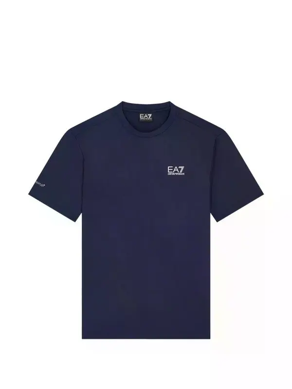 EA7 Logo Print T-shirt - Blue