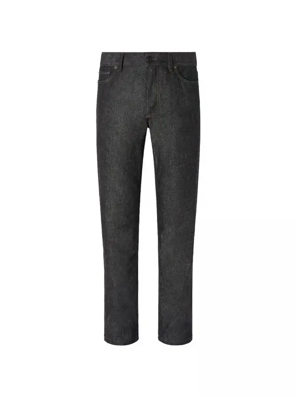 Zegna Stretch Cotton And Cashmere Slim Fit Jeans