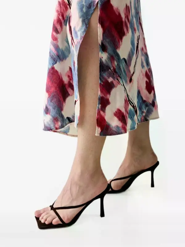 Dkny Abstract-print Sleeveless Maxi Dress