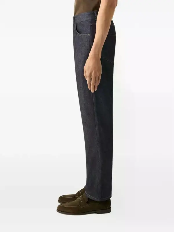 Zegna Stretch Cotton And Cashmere Denim Jeans - Blue