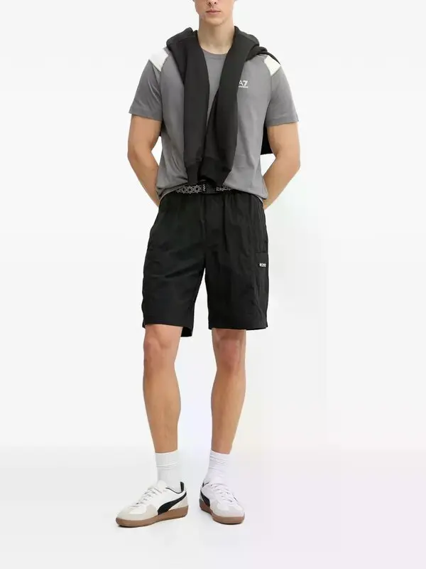 EA7 Logo-print Panelled T-shirt