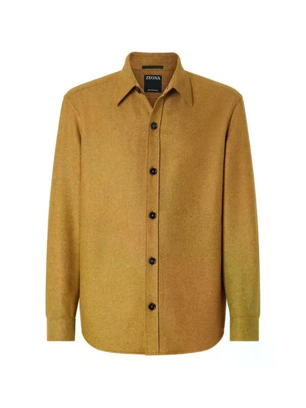 Zegna Multimélange Oasi Cashmere Overshirt - Yellow
