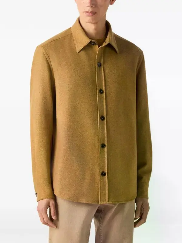 Zegna Multimélange Oasi Cashmere Overshirt - Yellow