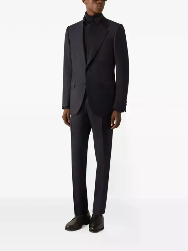 Zegna Navy Trofeo Selection Wool Suit