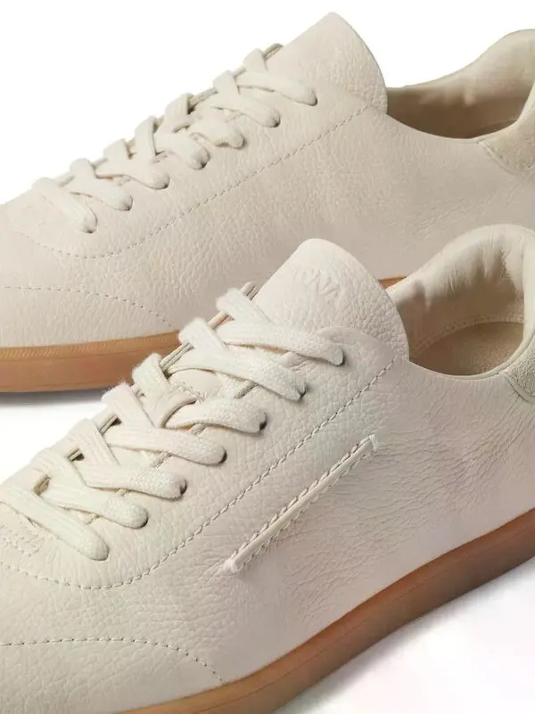 Zegna Grained Calfskin 232 Sneakers - Neutrals