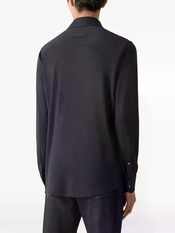 Zegna Oasi Cashmere And Silk Shirt - Blue