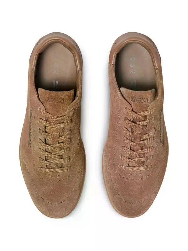 Zegna Dark Beige Suede 232 Sneakers