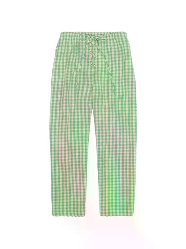 Bimba Y Lola Checked Corset-waist Trousers