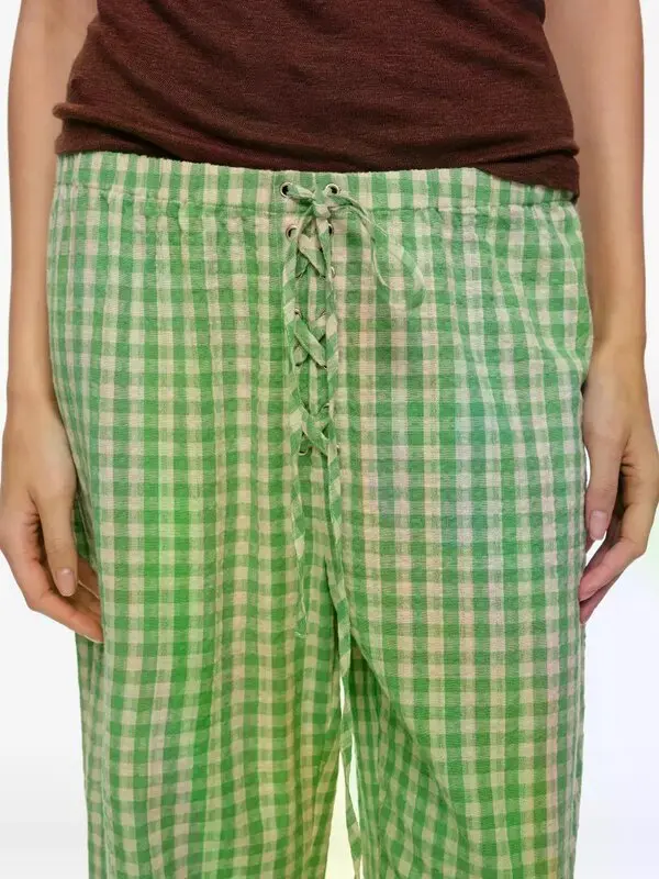 Bimba Y Lola Checked Corset-waist Trousers