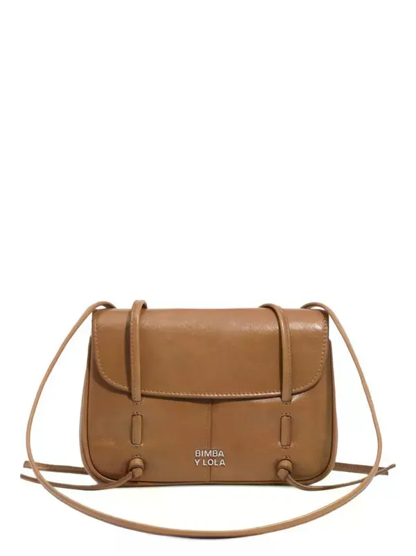 Bimba Y Lola Honey Leather Mini Flap Bag