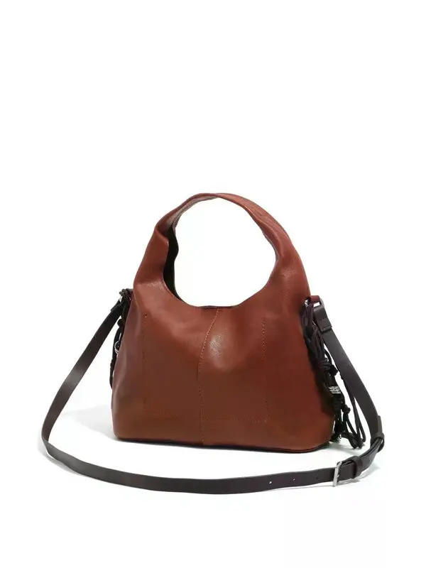 Bimba Y Lola Small Dark-tan-leather Paper Bag