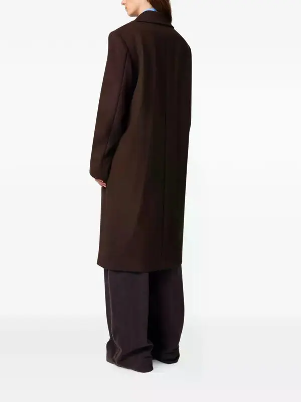 MSGM Pleated-sleeve Notched-lapels Coat